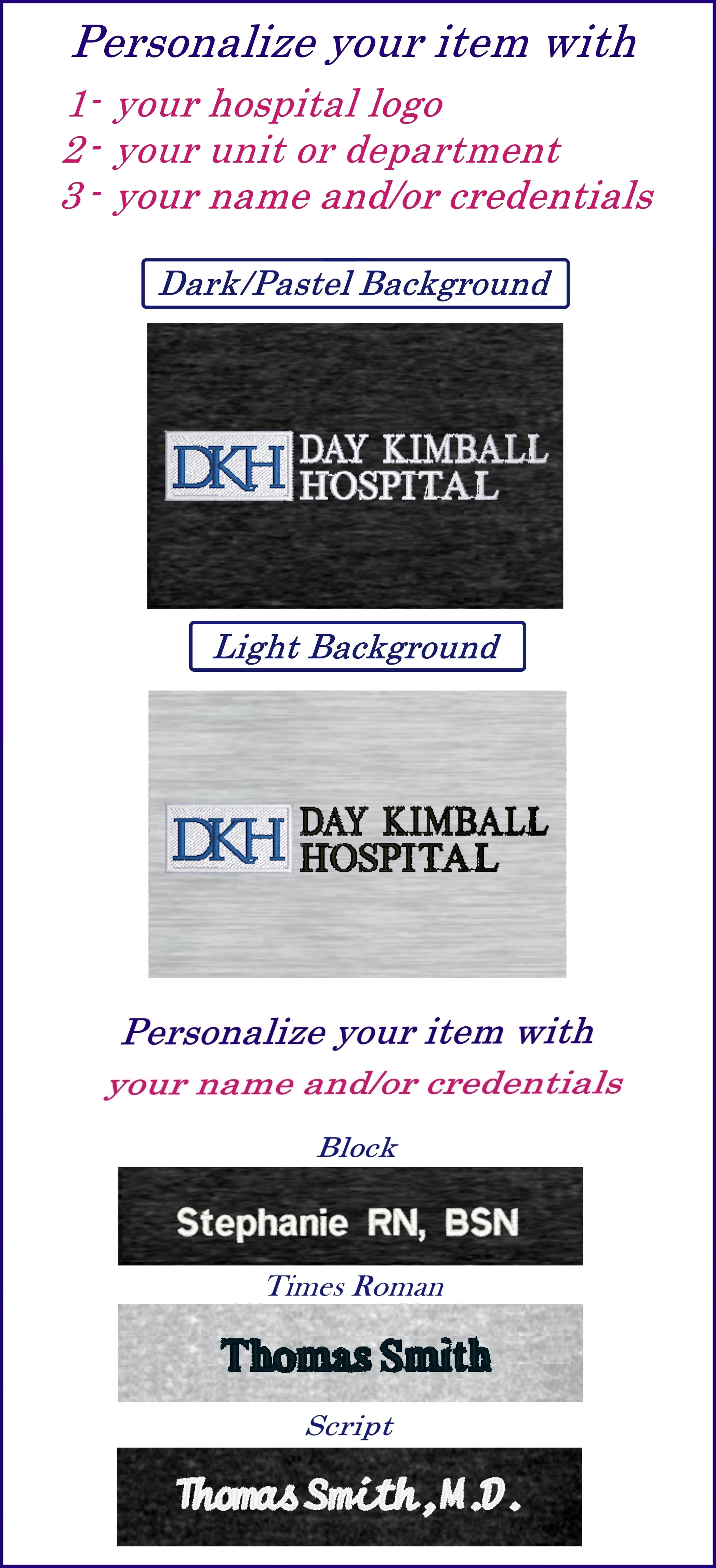 Day Kimball Hospital Logo Apparel